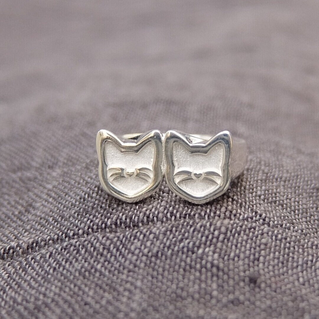 Bonded Pair Signet Ring for Cat Lover Gifts, Ring Fun Bold, Pet ...