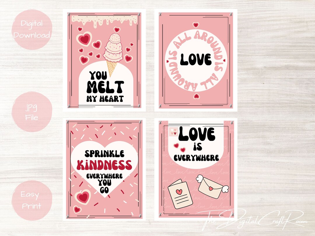 Pink Valentine's Day Classroom Posters, February Bulletin Board, Random ...