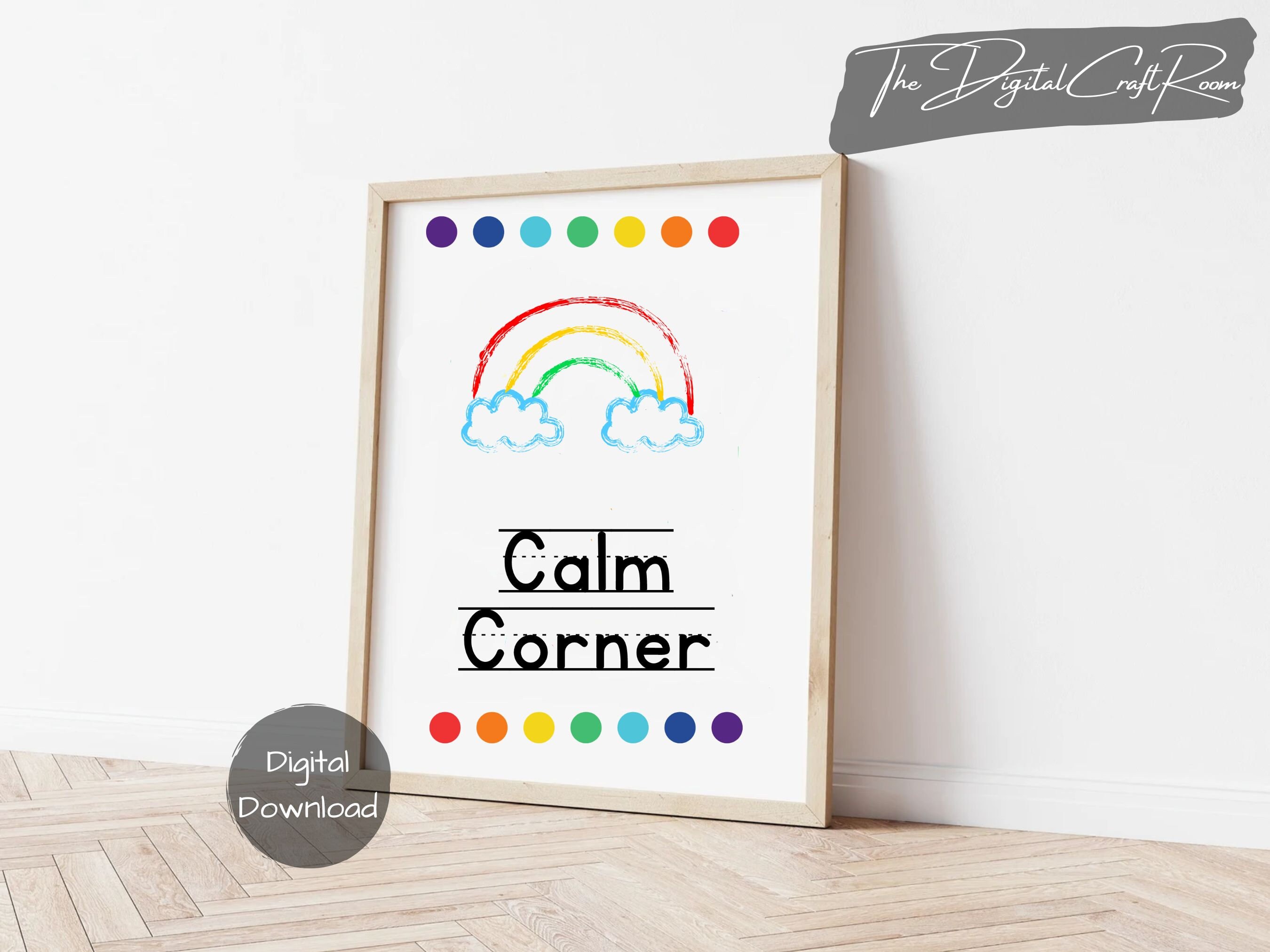 Calming Corner Poster, Classroom Decor Printable, Mental Health Poster ...