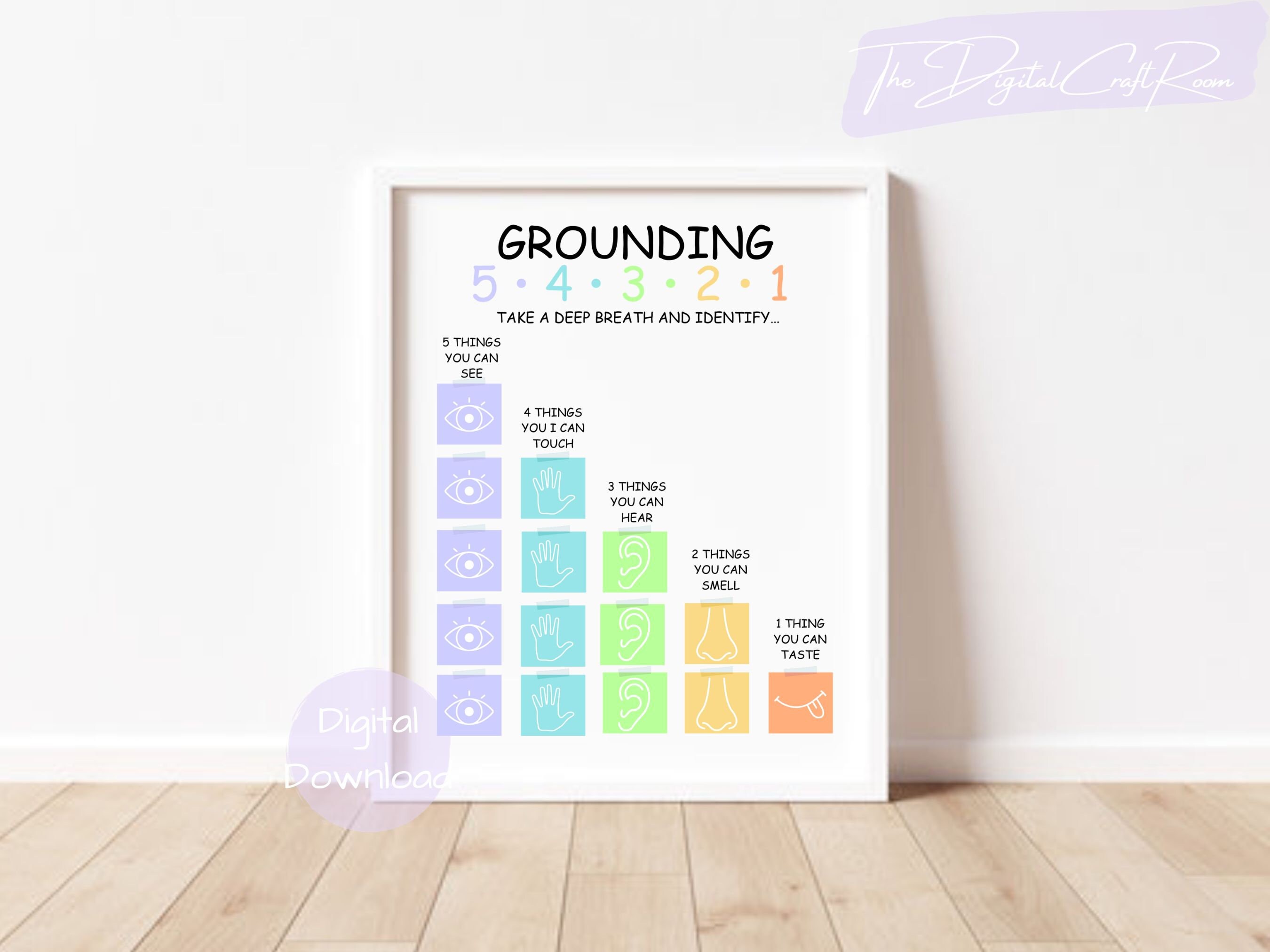 Grounding Technique Poster, Coping Skills Poster, Social Worker ...
