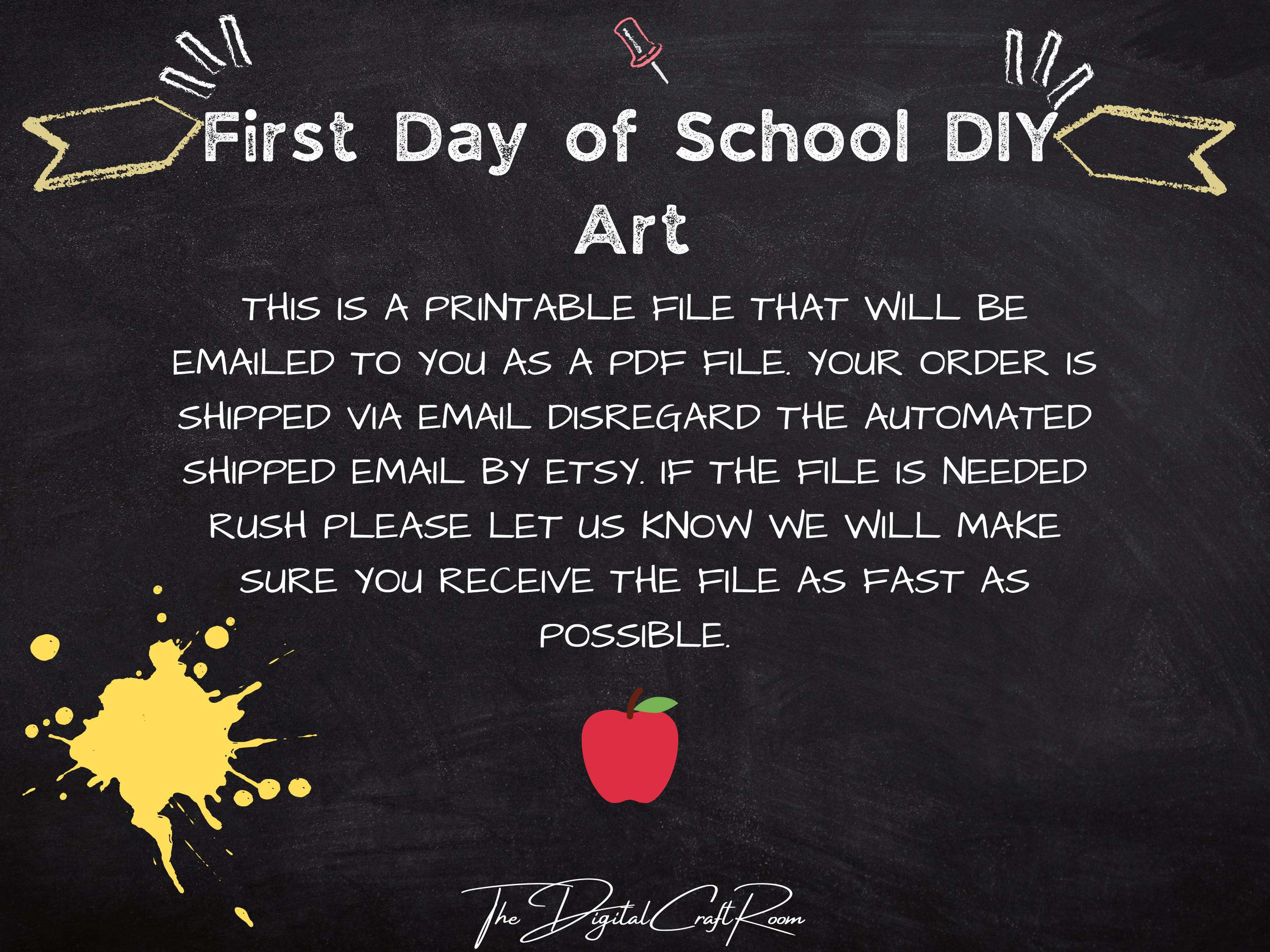 First Day of School Handprint Art, Kindergarten Preschool Handprint ...