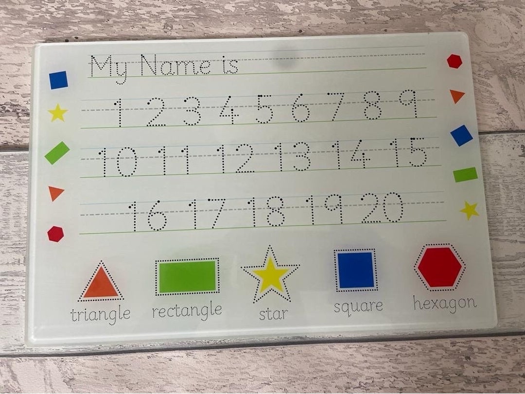 Number Formation Practice Wipeable Acrylic Board - Great for Practicing ...