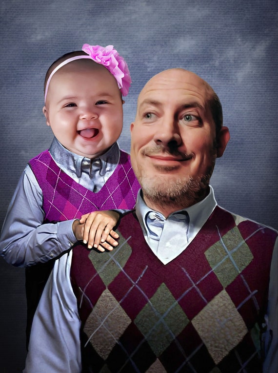 Mother and Baby/ Father and Baby Step Brothers Family Portrait | Etsy