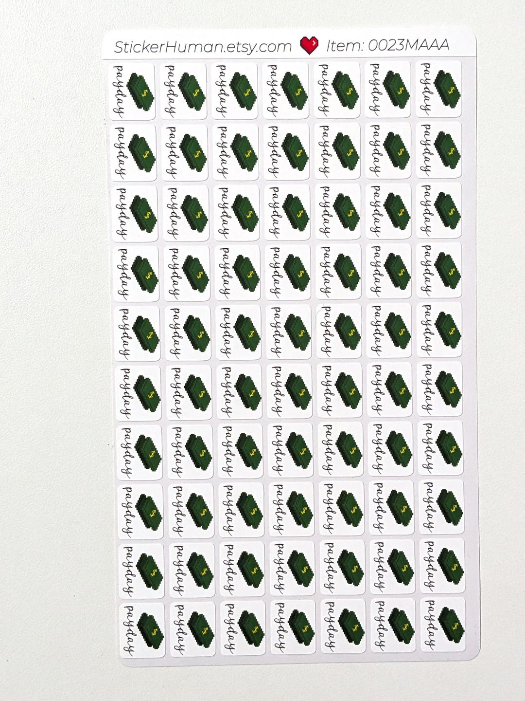 Payday Sticker / Pixel Art / Green Bills / Journals / Notebooks ...
