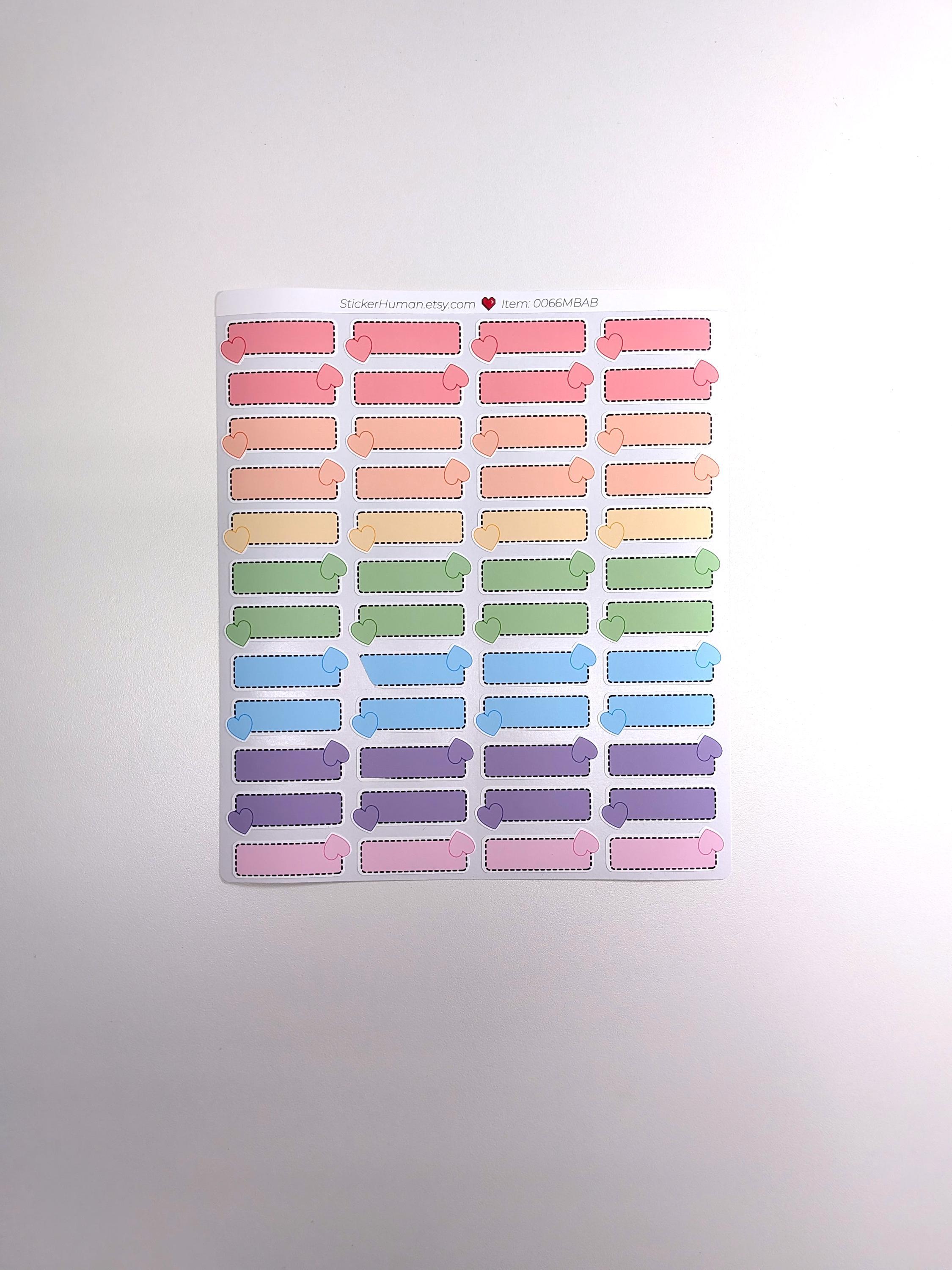 Box Stickers / Colorful / Pastel Rainbow / Vibrant / Journals ...