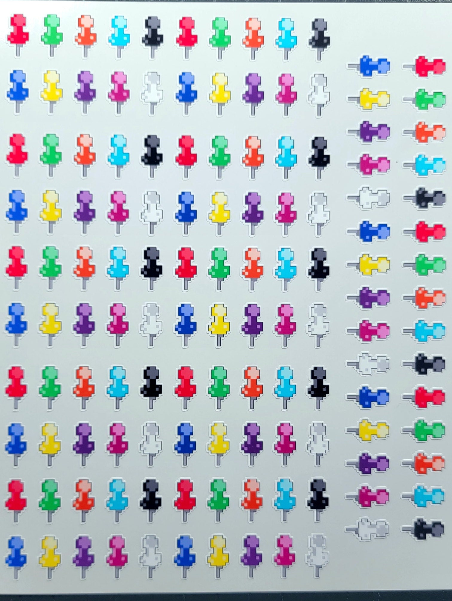 Stickers Stickers, Labels & Tags Paper & Party Supplies 130 Push Pin ...