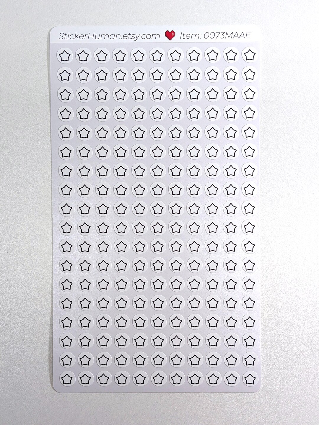 Star Circle Stickers / White / Colorable / Writeable / Journals ...