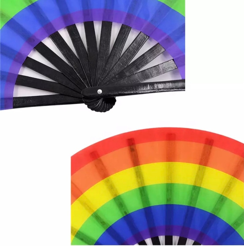 Holographic Glow SKULL Bamboo Fan - Embrace the Elegance of Darkness ...