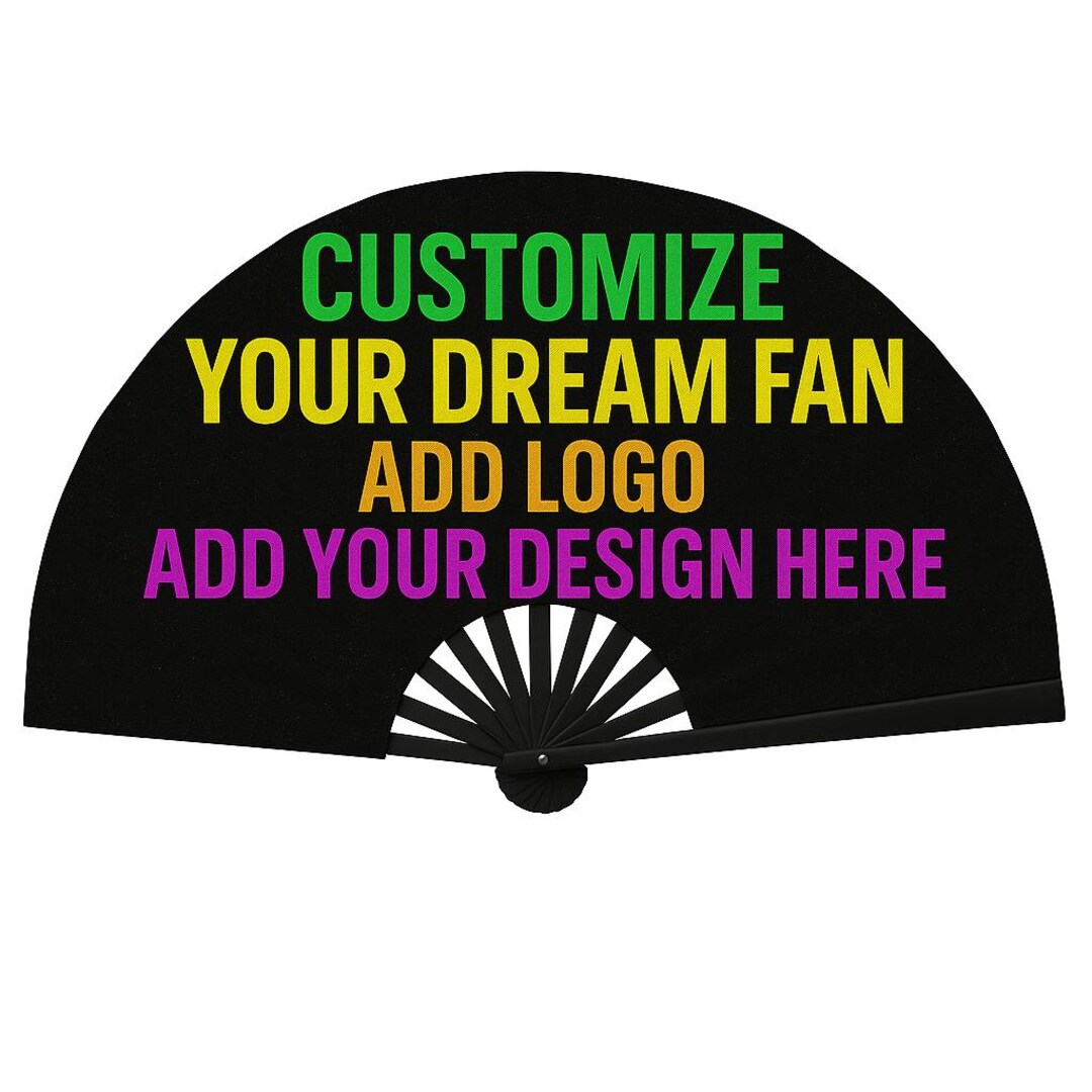 Create Your Masterpiece: Personalized Custom Bamboo Fans Await/custom ...