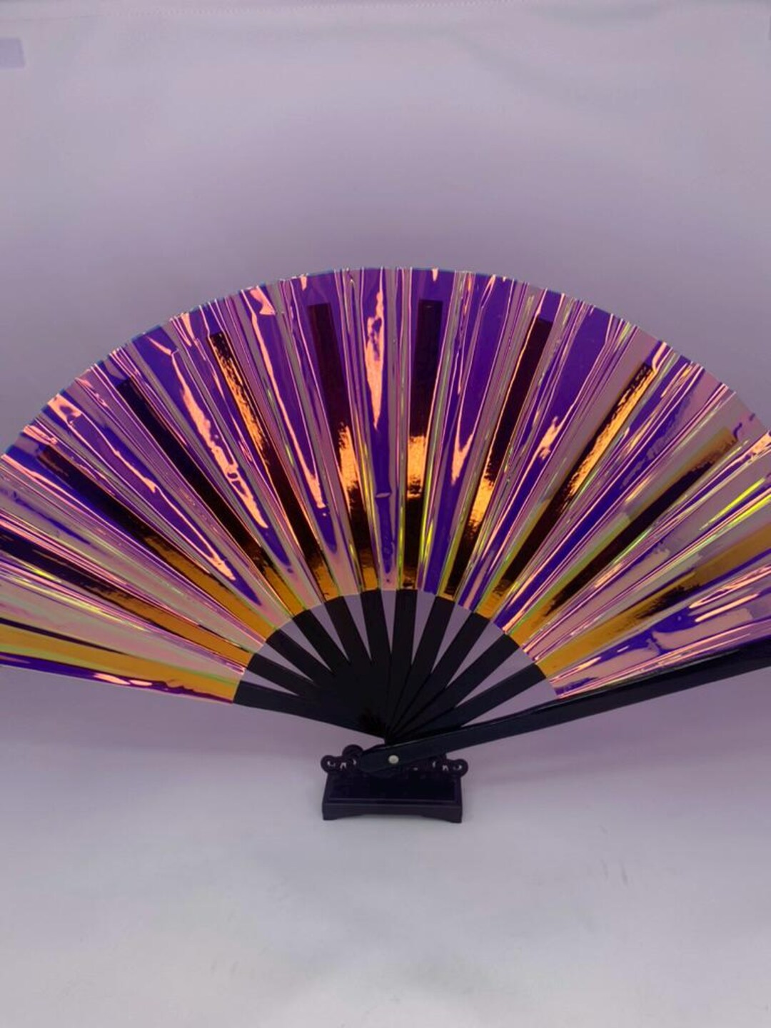 Purple Passion Luminous Festival Fan/iridescent Hand Fan - Etsy