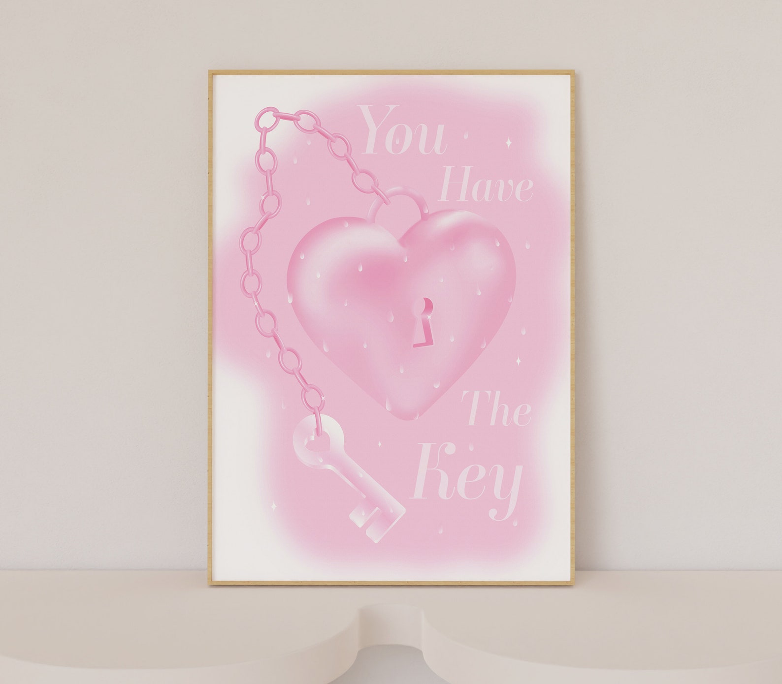 Self Love Wall Art, Retro Heart Locket, Motivational Poster, Positive ...
