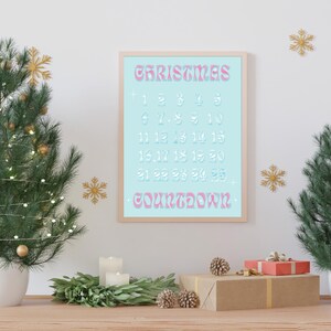 Printable Advent Calendar, Holiday Decor, 1950s Christmas Decorations ...