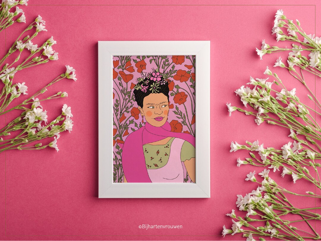 Frida Kahlo Digital Print Frida Kahlo Self Portrait Etsy