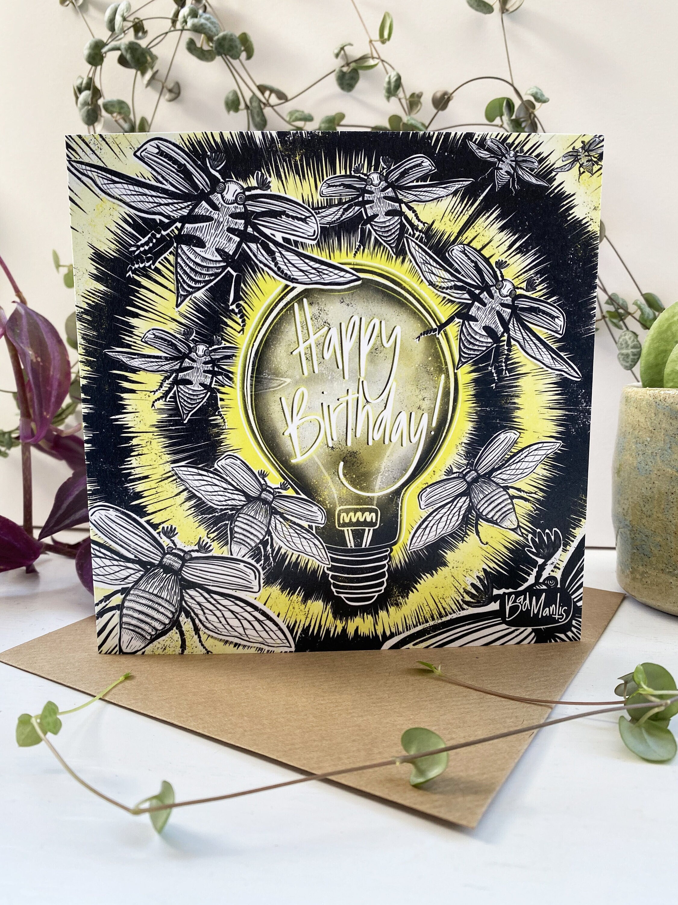 Beetle Birthday Card, Blank Bugs Card, Insect, May Bug, Cockchafer ...