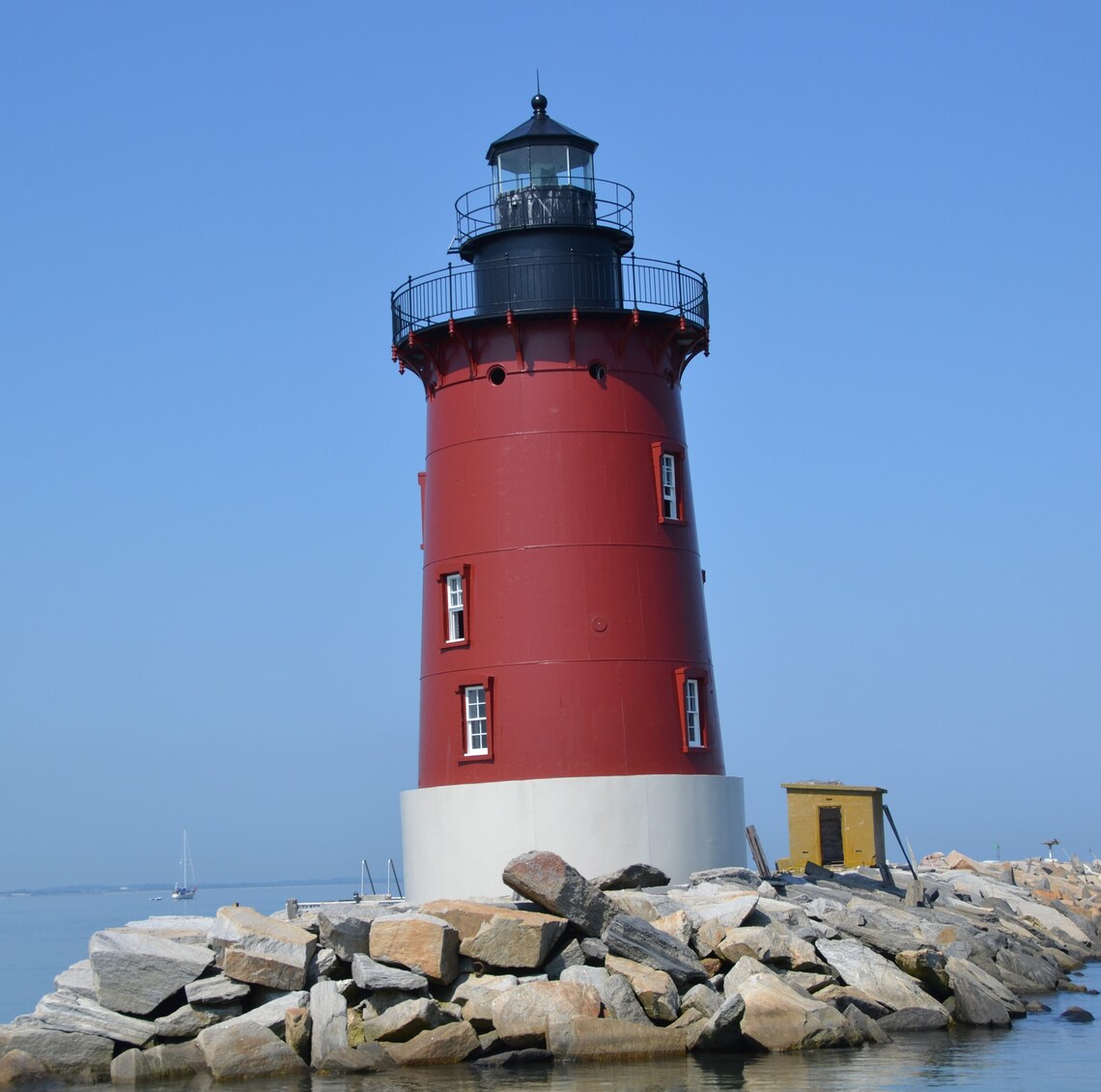 Lighthouse, Breakwater East End, Harbor of Refuge, Lewes, Delaware ...