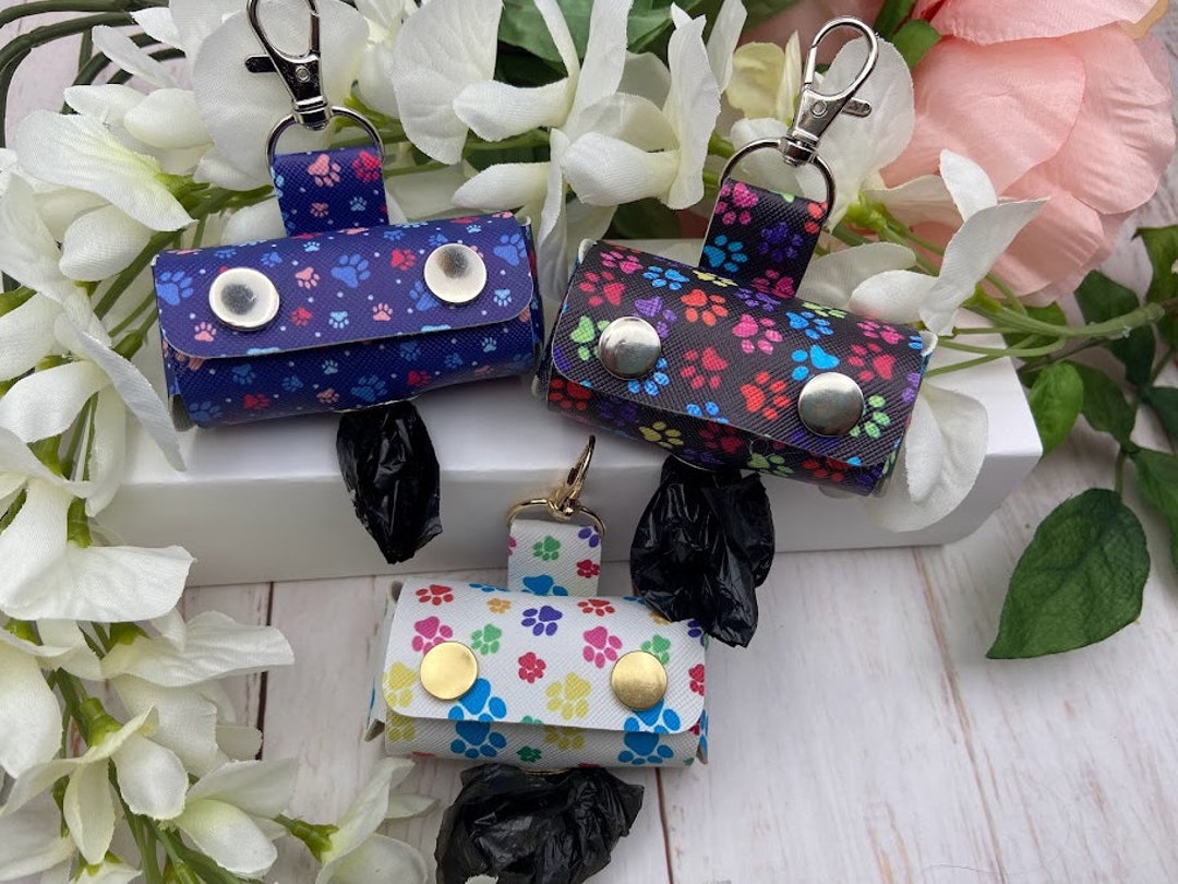 Dog Paw Print/rainbow Paw Print Dog Poop Bag Holder, Dog Waste Bag ...