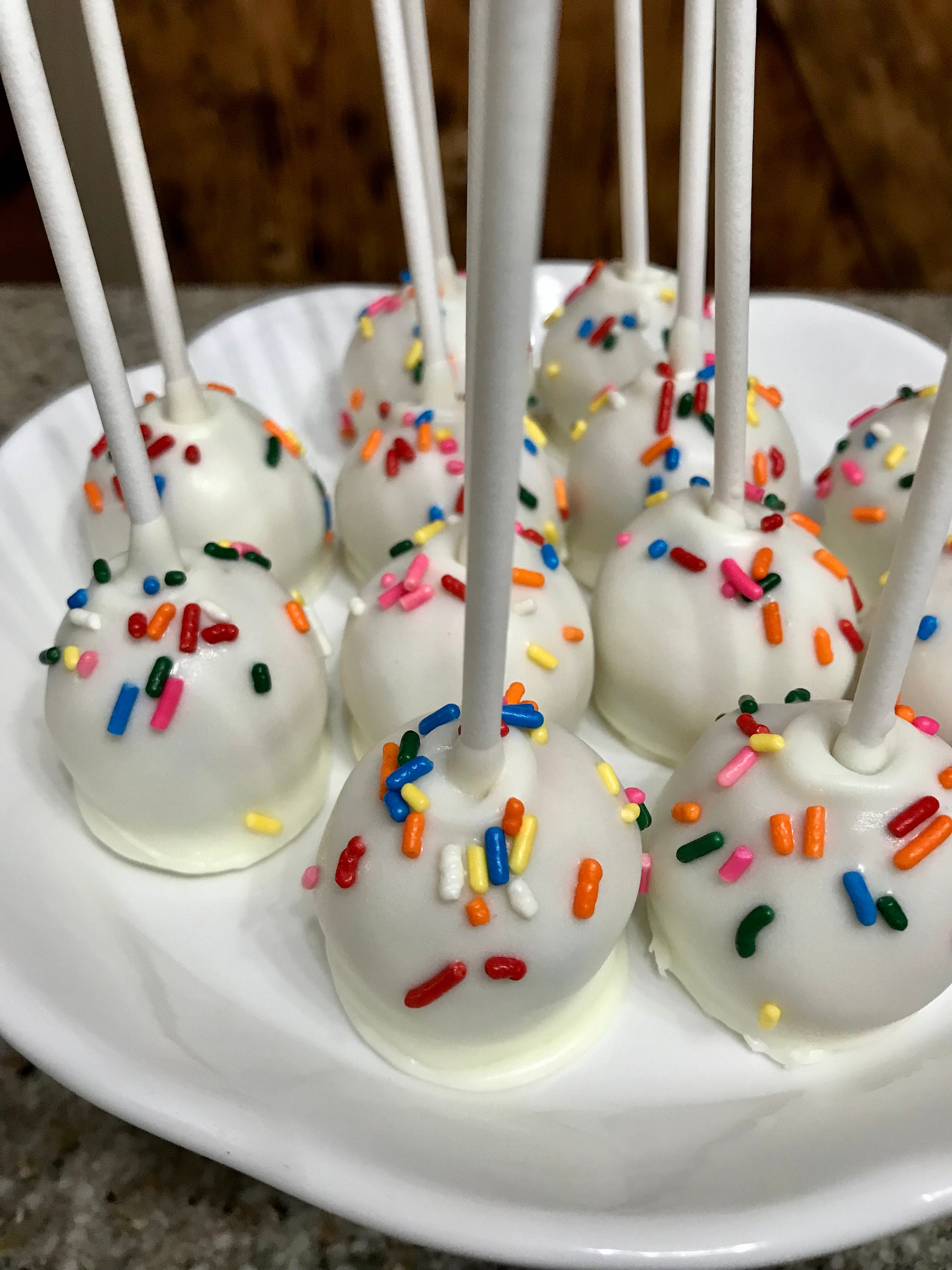 Birthday Cake Cake Pops Sprinkle Cake Pops Funfetti Cake Pops - Etsy