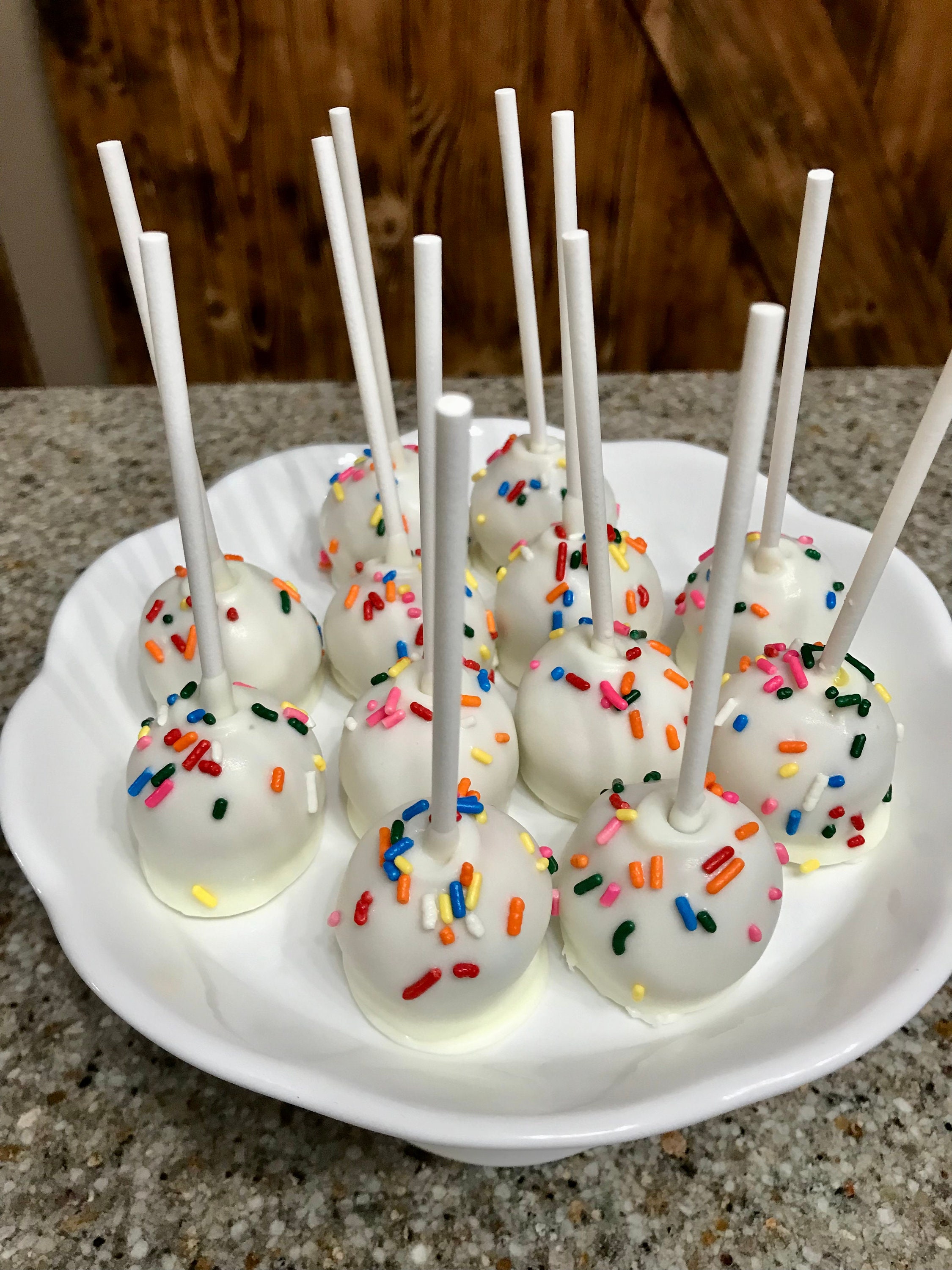 Birthday Cake Cake Pops Sprinkle Cake Pops Funfetti Cake Pops - Etsy