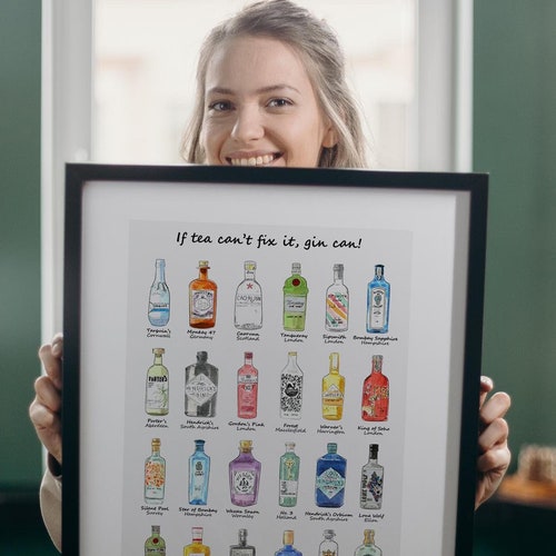 Gin Poster 1 Digital Print Gin Gift Wall Art Gin Lovers - Etsy