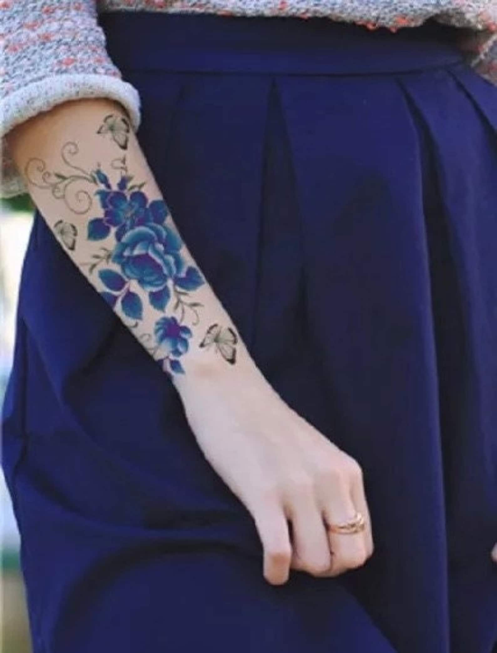 Temporary Floral Tattoo, Festival Tattoo, Festival Body Art, Fake ...