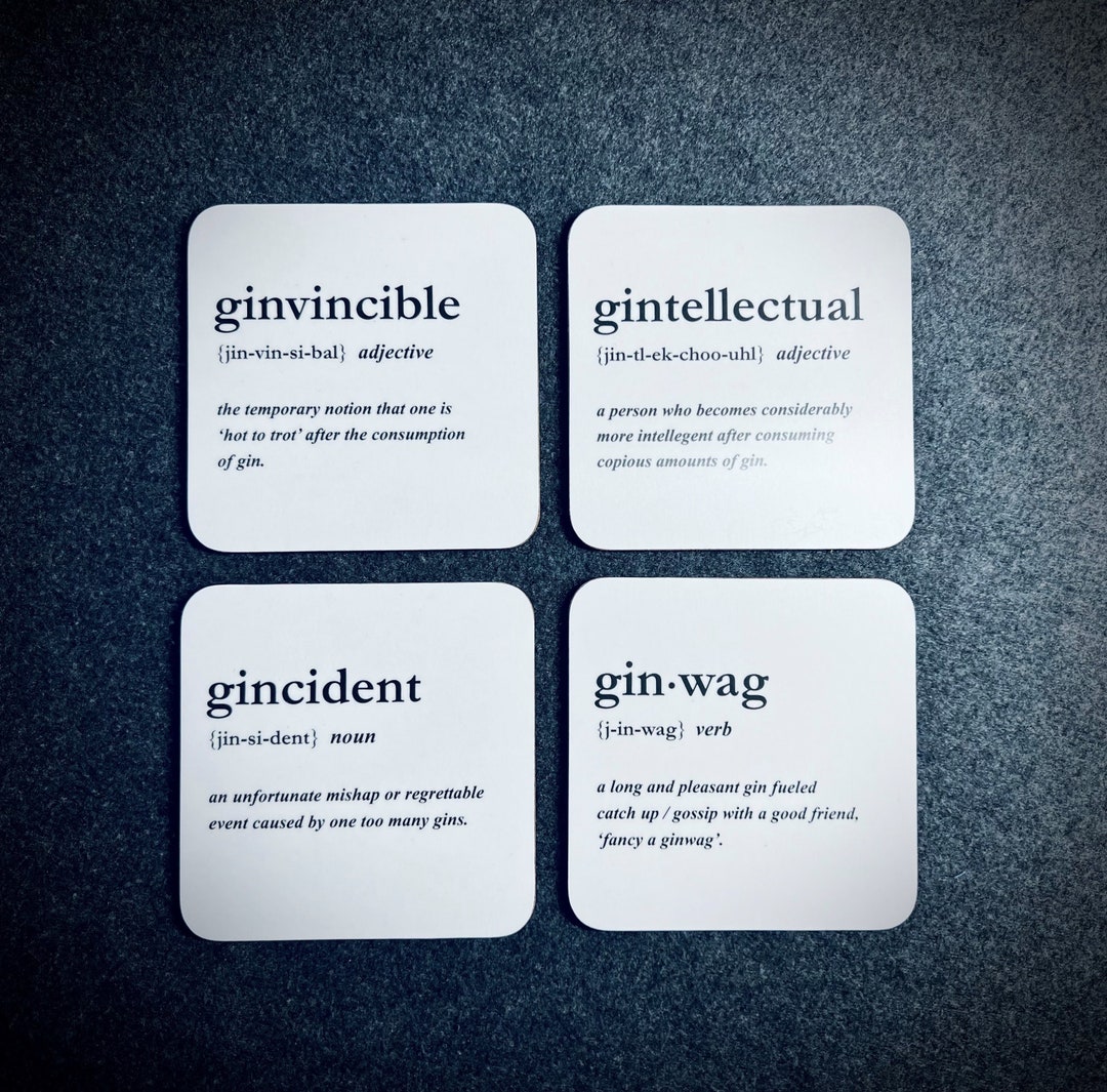 Gin Coasters Gin Table Coasters, Coffee Coaster, Tea Coaster, Drinks ...