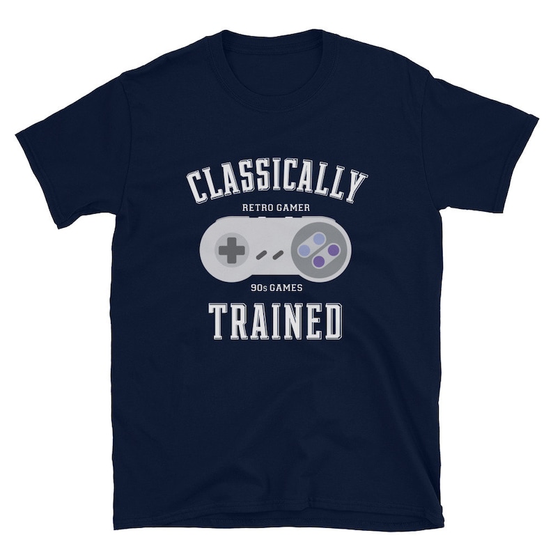 Classically Trained 8-bit NES 16-bit SNES Retro Gaming Tshirts Gamer T ...