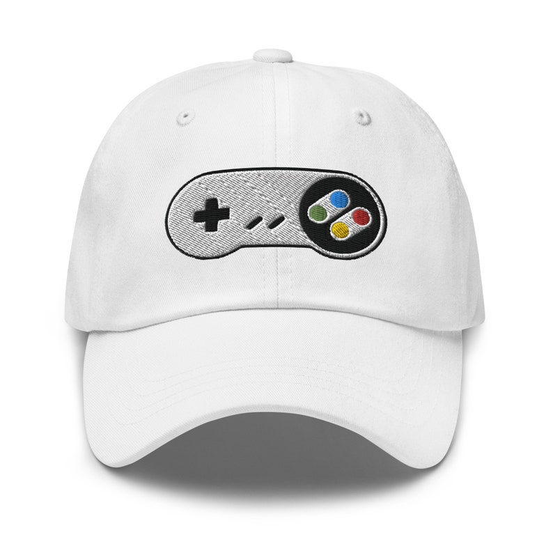 Video Game Controller Gamer Hat, Abstract SNES SFC Gamer Cap ...