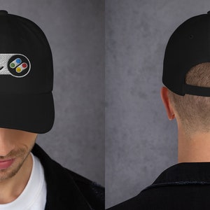 Video Game Controller Gamer Hat, Abstract SNES SFC Gamer Cap ...