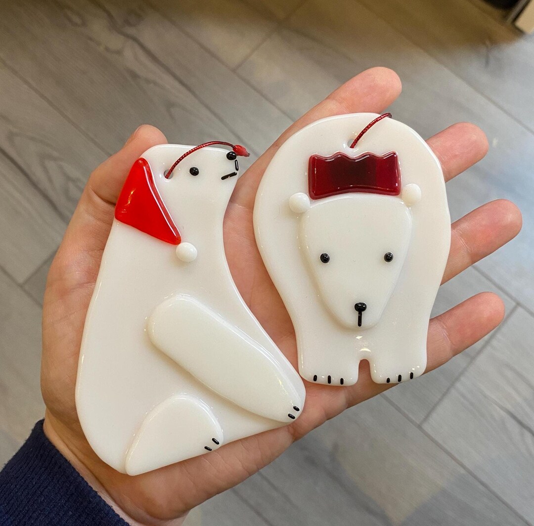 Fused Glass Polar Bear - Etsy