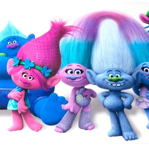 Trolls UV DTF Adhesive Cup Wrap for 16oz Glass Cup Size Premium Uv Dtf ...
