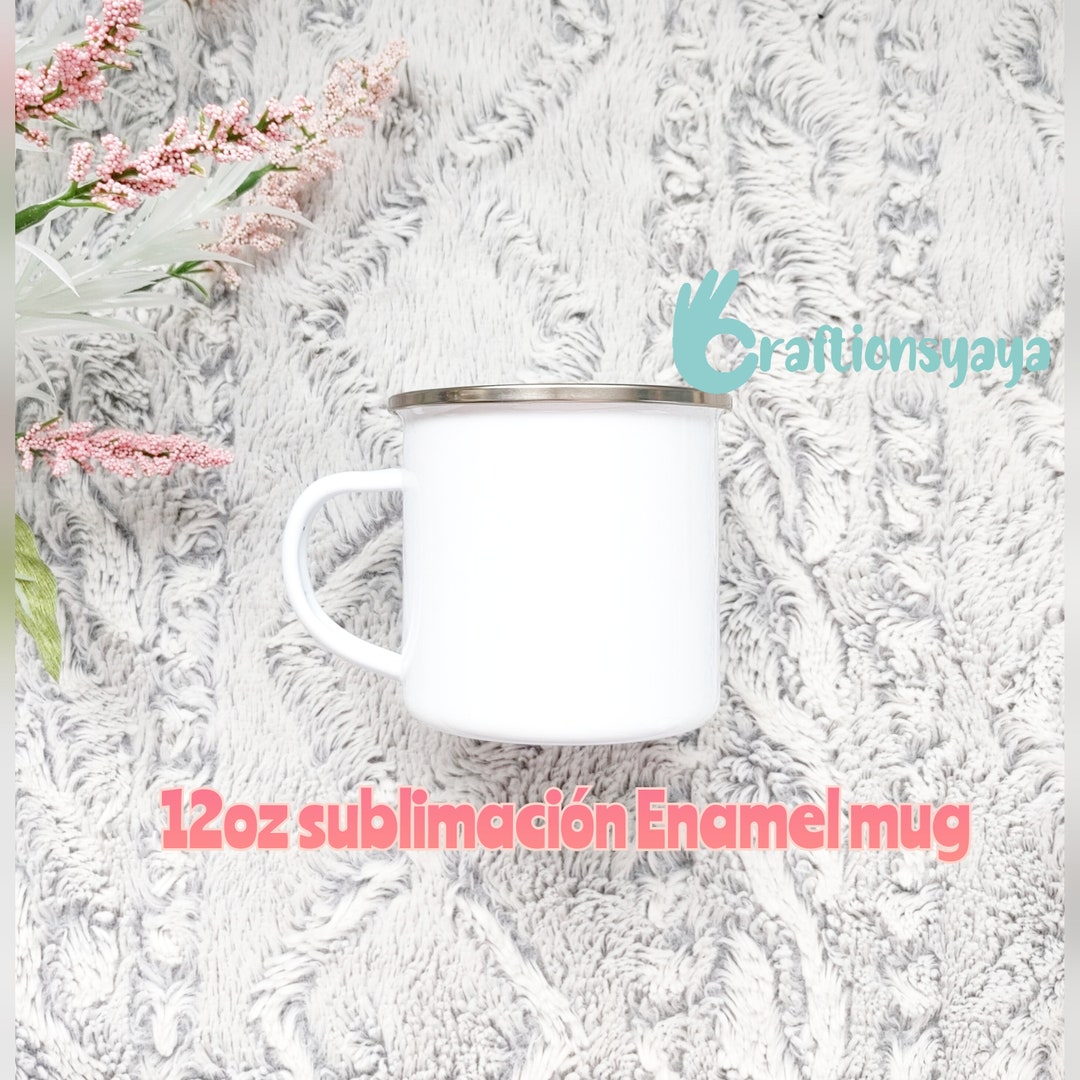 4 pack of 12oz Sublimation Enamel campfire mugs/ stainless steel ...