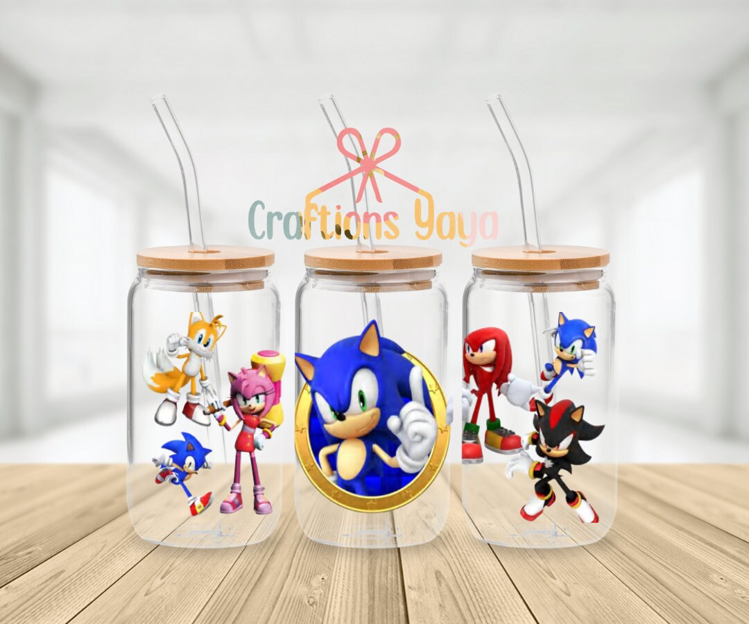 Sonic UV DTF Transfers Ready to Apply Glass Can Wrap Uv Dtf 16 Oz Wrap ...