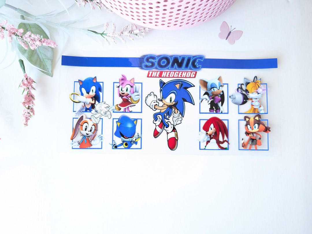 Sonic the Hedgehog UV DTF Double Print Adhesive Wrap Premium Uv DTF ...