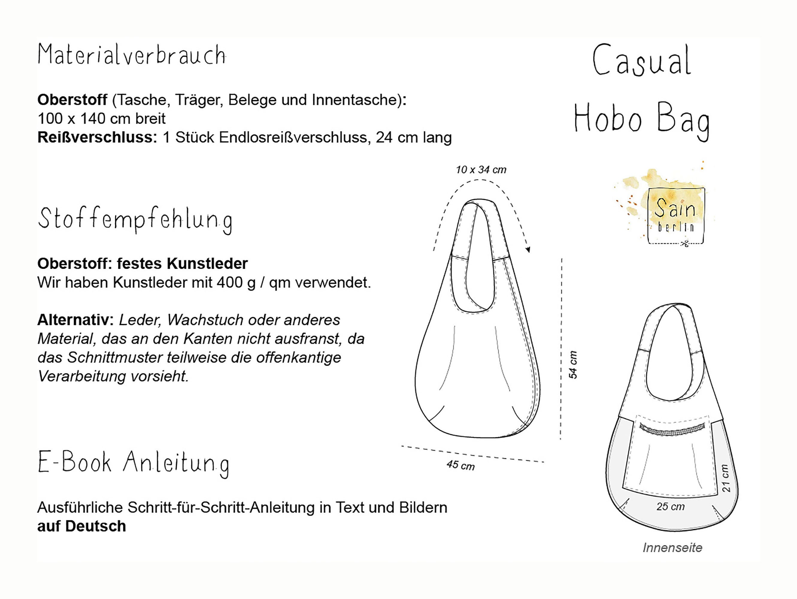 Hobo Bag Schnittmuster Kostenlos