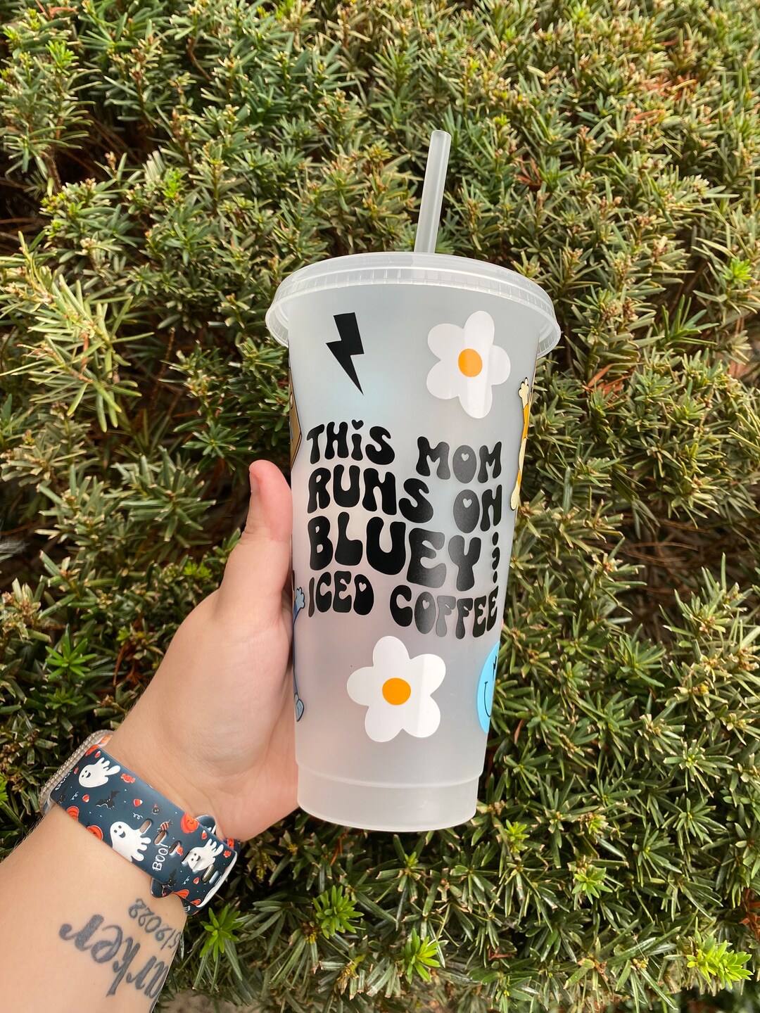 Bluey Mom Cold Cup 24oz Cold Cup Iced Coffee & Bluey Mom - Etsy
