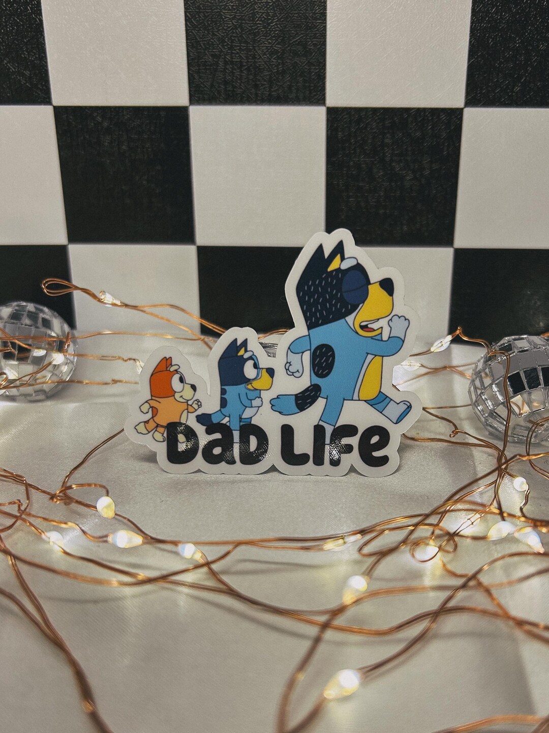 Bluey Dad Life Sticker for Water Bottles, Laptops, Kindles & Notebooks ...