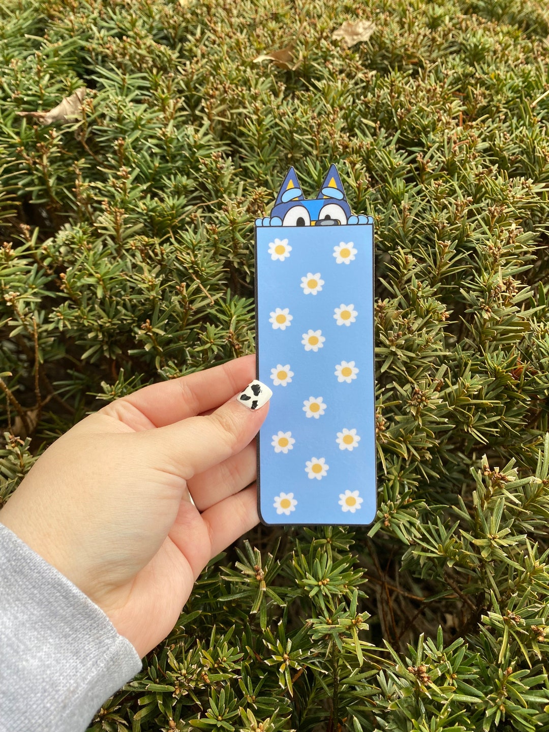 Bluey Peeker Laminated Bookmark Laminated Bookmark Bluey Bookmark Book ...