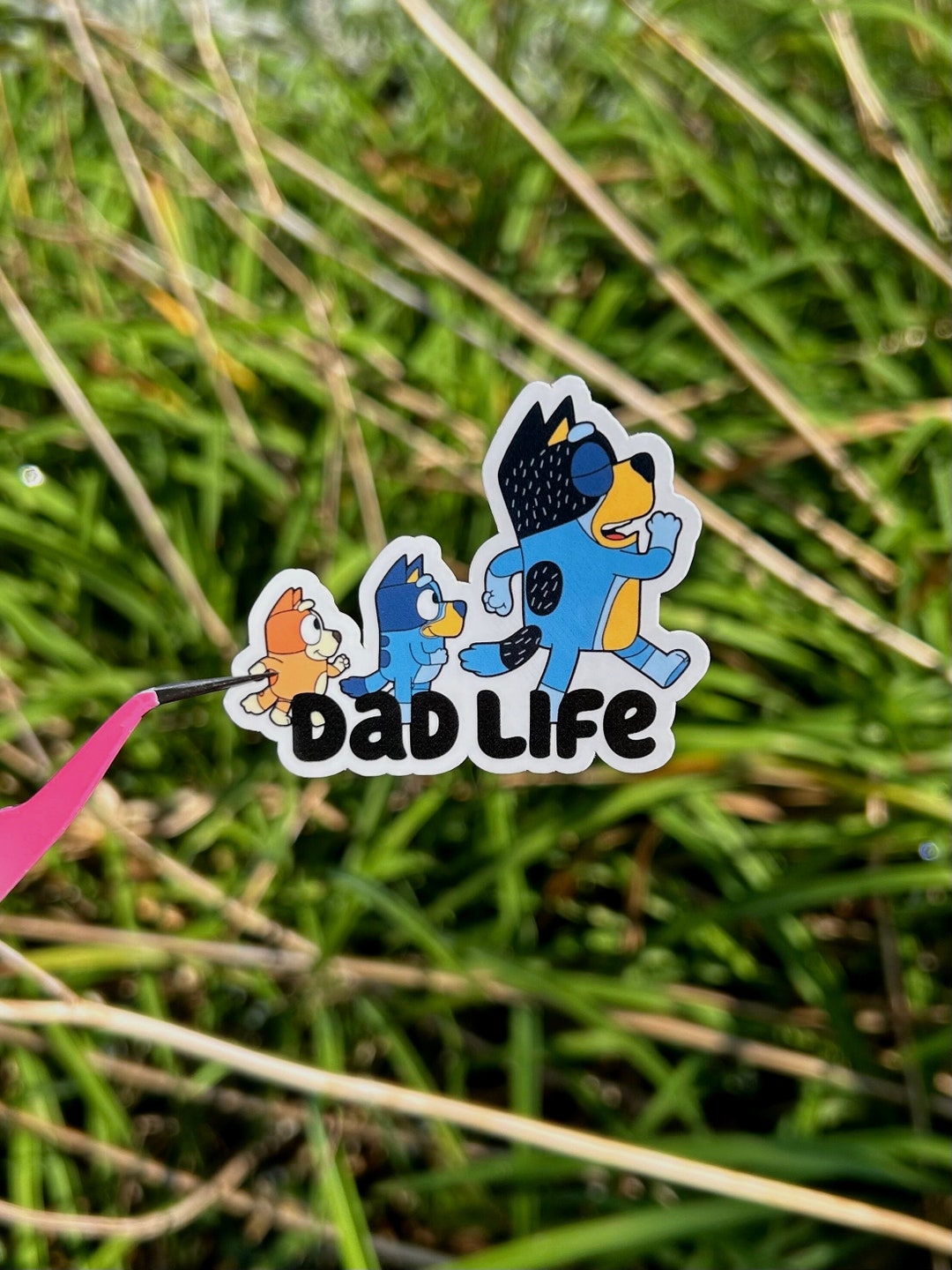 Dad Life Bluey Sticker Water Resistant Sticker Water Bottle Sticker ...