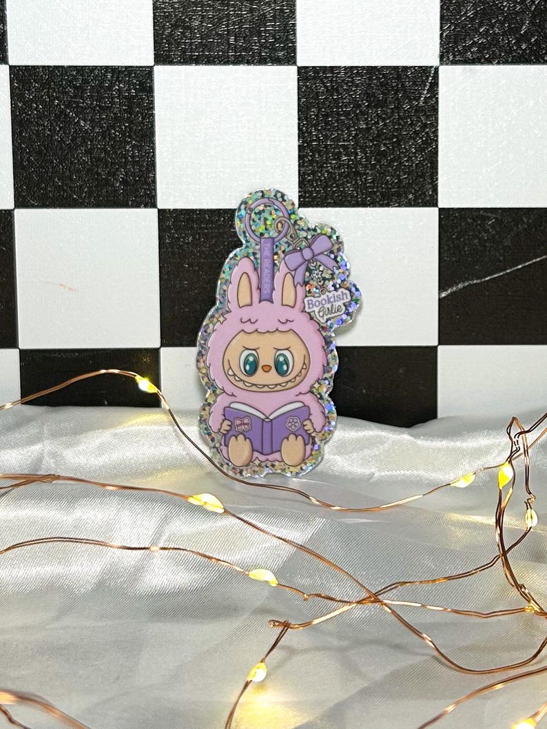 Bookish Labubu Glitter Sticker for Water Bottles, Laptops, Kindles ...