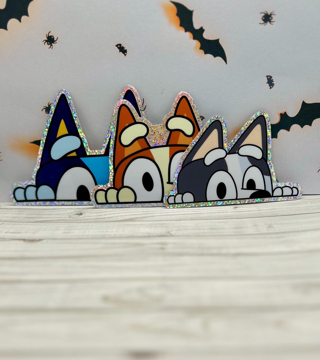 Bluey Character Peeker Car Window Sticker Water Resistant Sticker Car ...