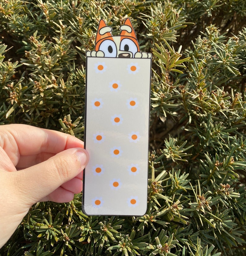 Bluey Peeker Laminated Bookmark Laminated Bookmark Bluey - Etsy