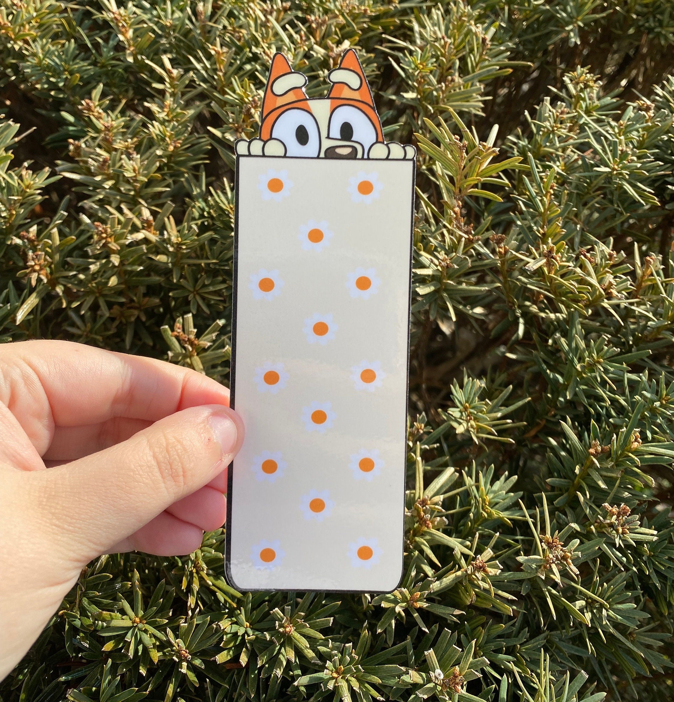 Bluey Peeker Laminated Bookmark Laminated Bookmark Bluey - Etsy
