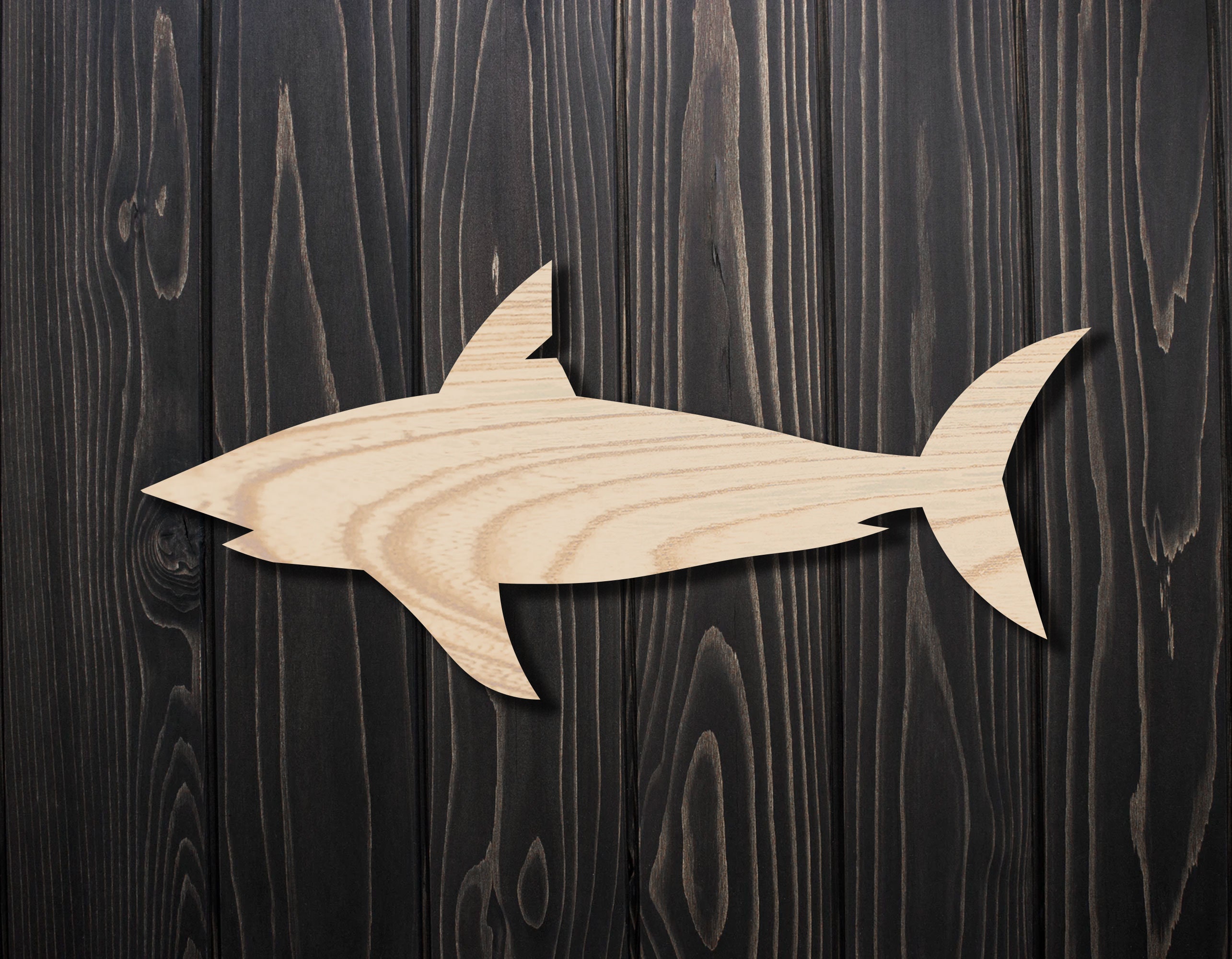 Shark Cutout Multiple Sizes Laser Cut Wood cutouts | Etsy