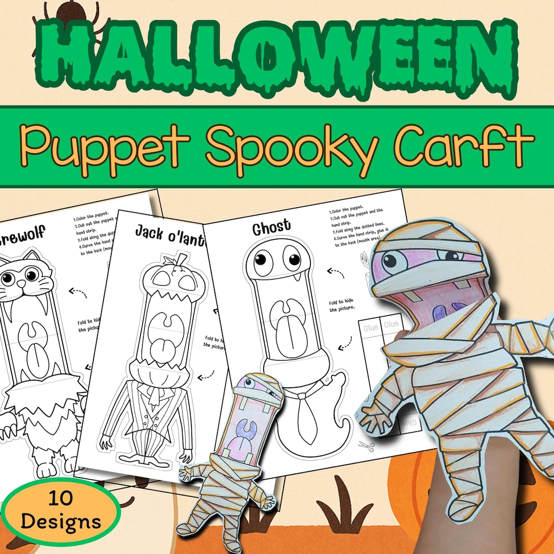 Halloween Puppet Craft | 10 Spooky Hand Puppets for Kids | Fun ...