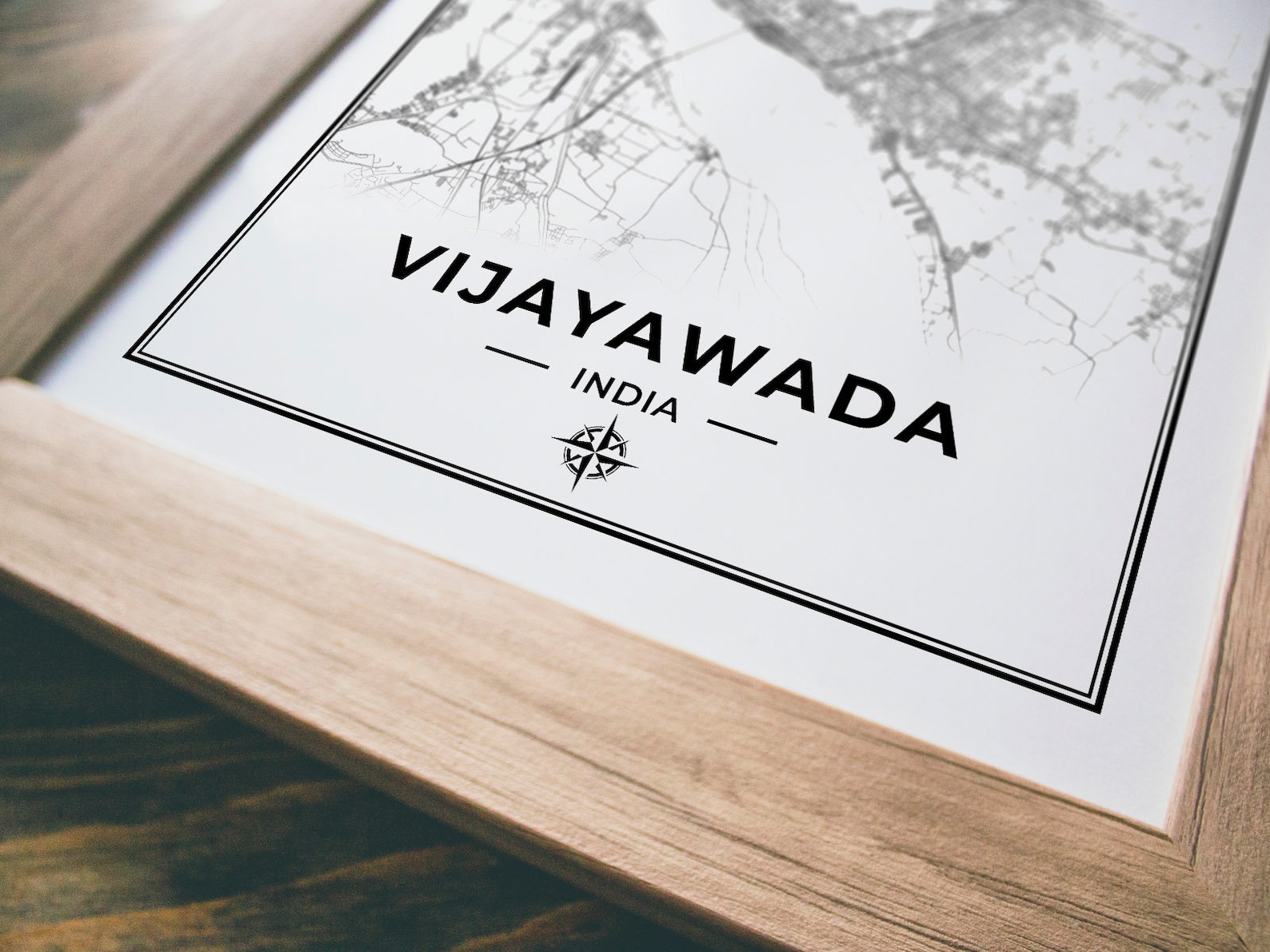 Vijayawada Map Print Poster Canvas Map of Vijayawada India | Etsy