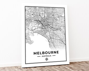 Melbourne Map Poster - Etsy