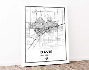 Davis Map - Etsy