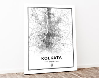 Kolkata Map Poster - Etsy