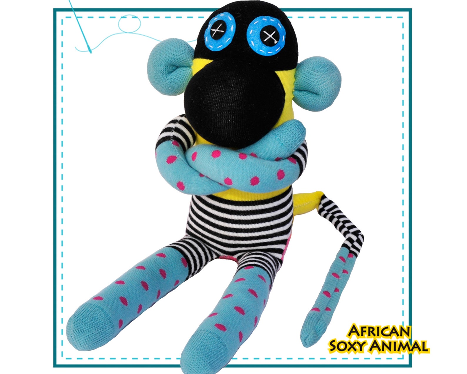 Handmade Sock Animal Monkey Soft Toy - Art & Craft Sock Puppet - Etsy