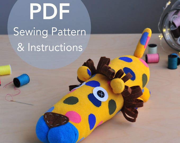 DIY Sock Lion Plush Pattern: Easy Sewing Project (PDF Download - Etsy